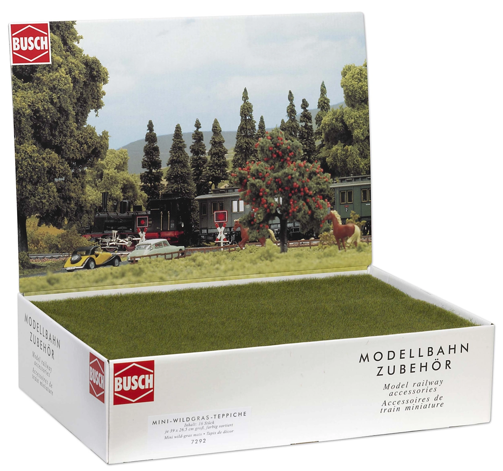 Busch : Tapis d'herbe WIldgras 39x26.5cm | Hobby2000 Modélisme